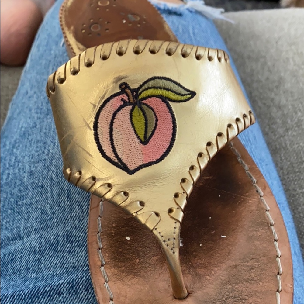 Gold Metallic Georgia Peach Jack Rogers - Gem